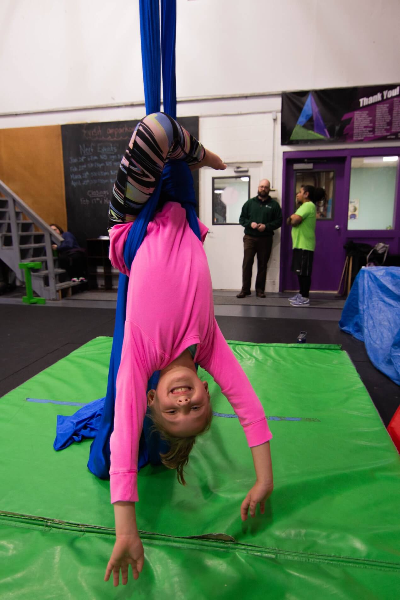 Kids Aerial Silk class at Adaptive Movement Parkour | New Britain